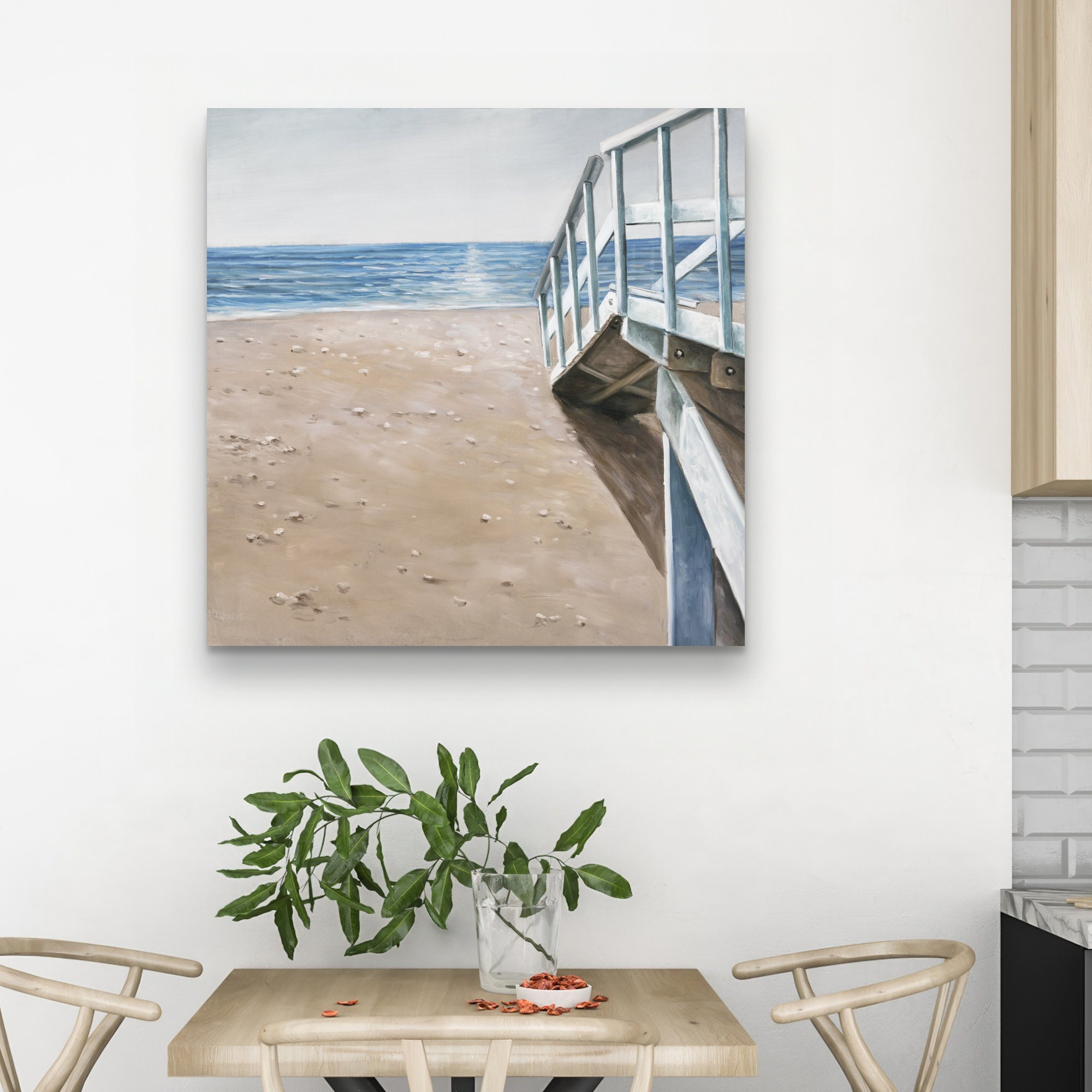 Begin Edition International Inc. Soft seaside landscape - 32"x32" art on canvas | Wayfair